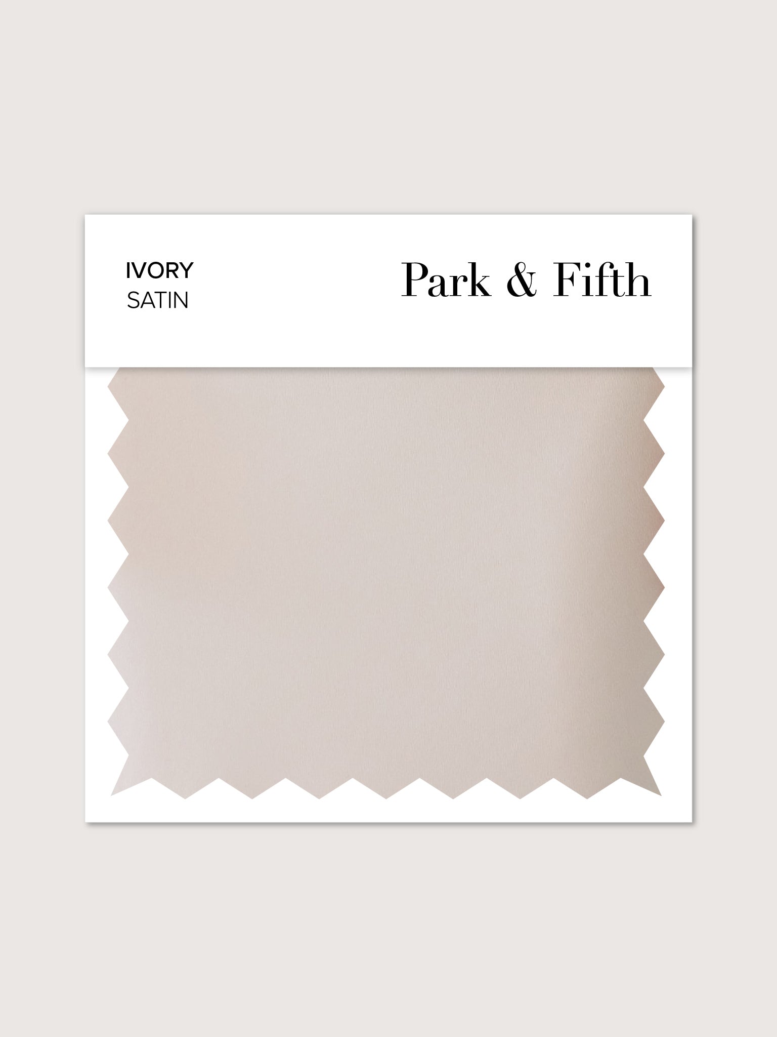 Ivory Satin Swatch – Park & Fifth Clothing Co